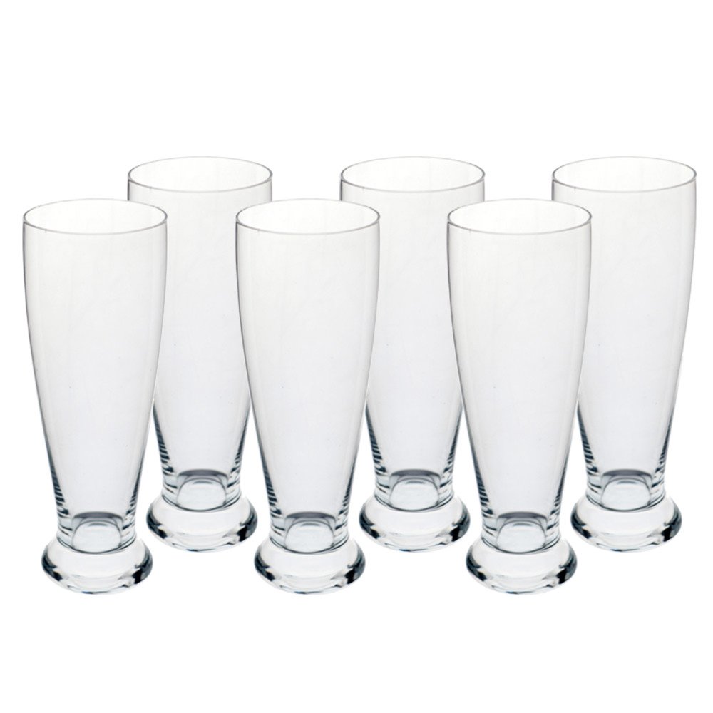 Porcelanas Lu - cod: 78226 - Jogo de 6 Copos para Cerveja em Cristal Ecológico - 300 ml ...